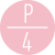 Parts of Four Coin P4C logo