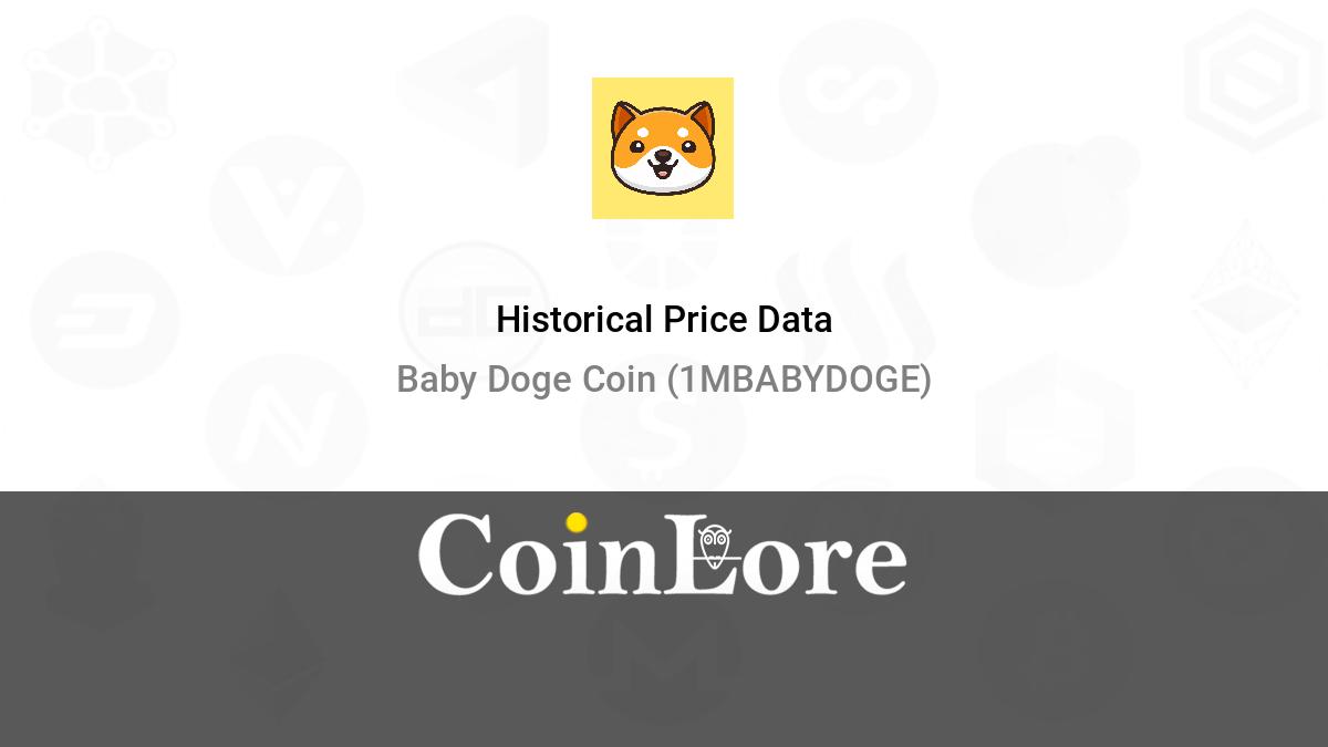Baby Doge Coin (1MBABYDOGE) Historical Prices | CoinLore