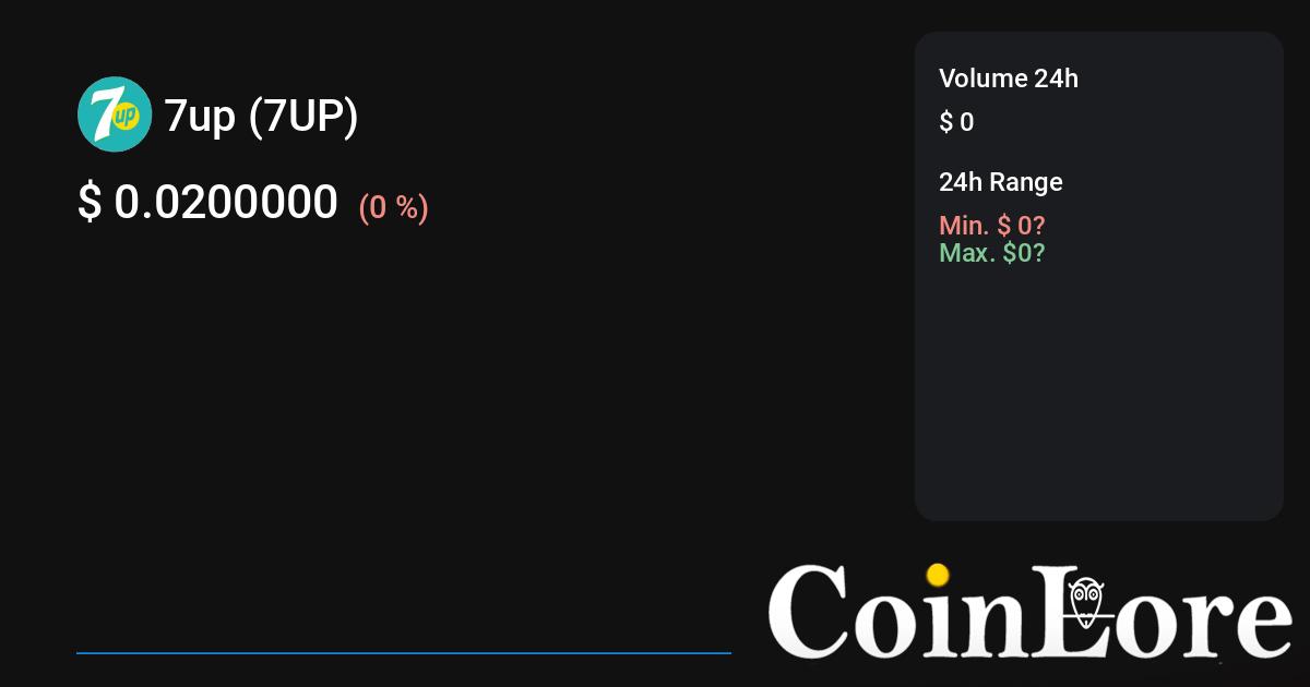 7up Price, Chart, Market Cap, 7UP Coin Essentials | CoinLore