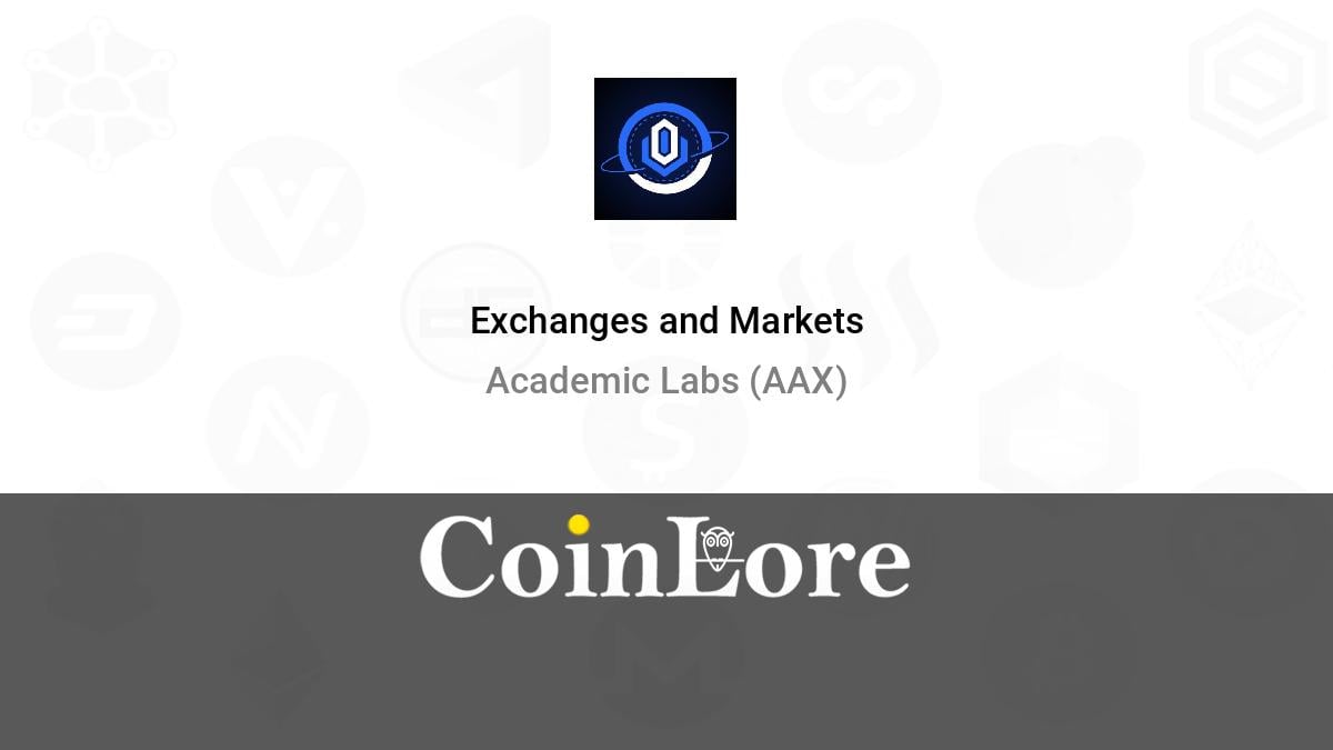 Academic Labs (AAX) Exchanges - Where to Buy,Sell,Trade | CoinLore