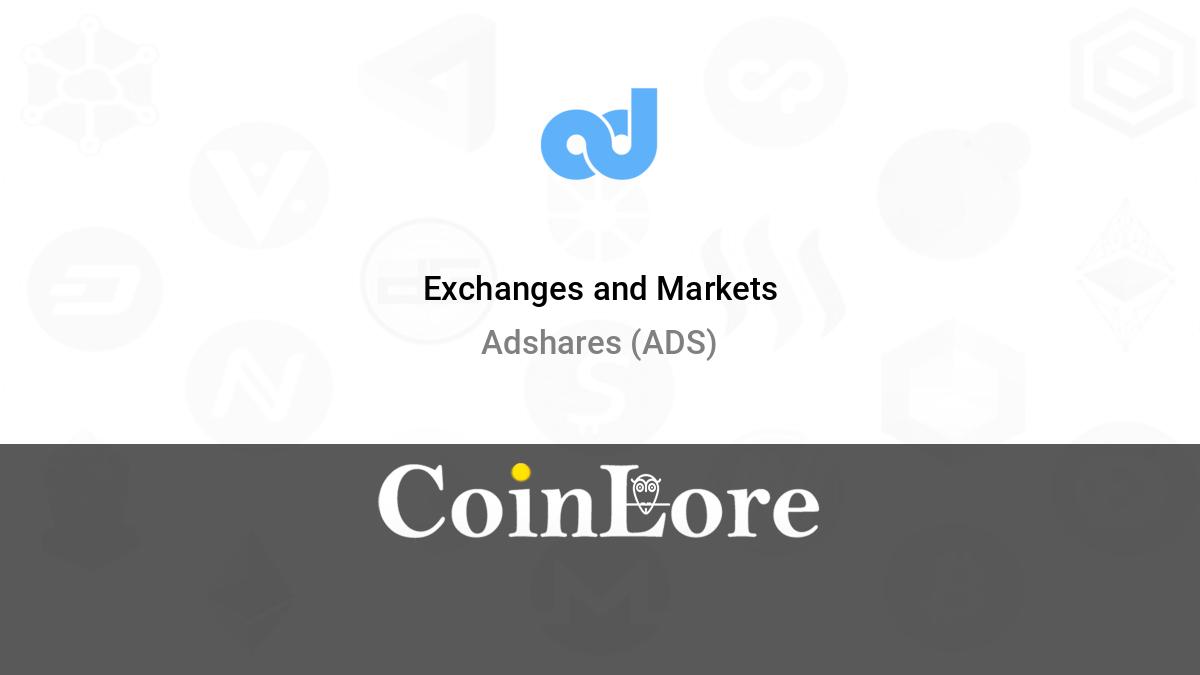 Adshares (ADS) どこで 買う べき | CoinLore