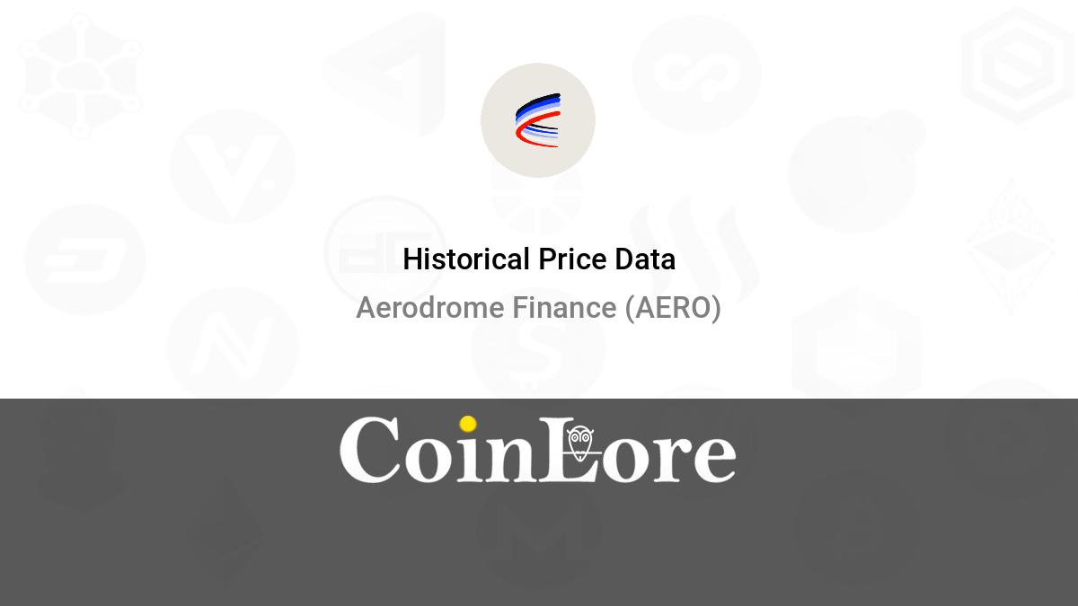 Aerodrome Finance (AERO) Historical Prices | CoinLore
