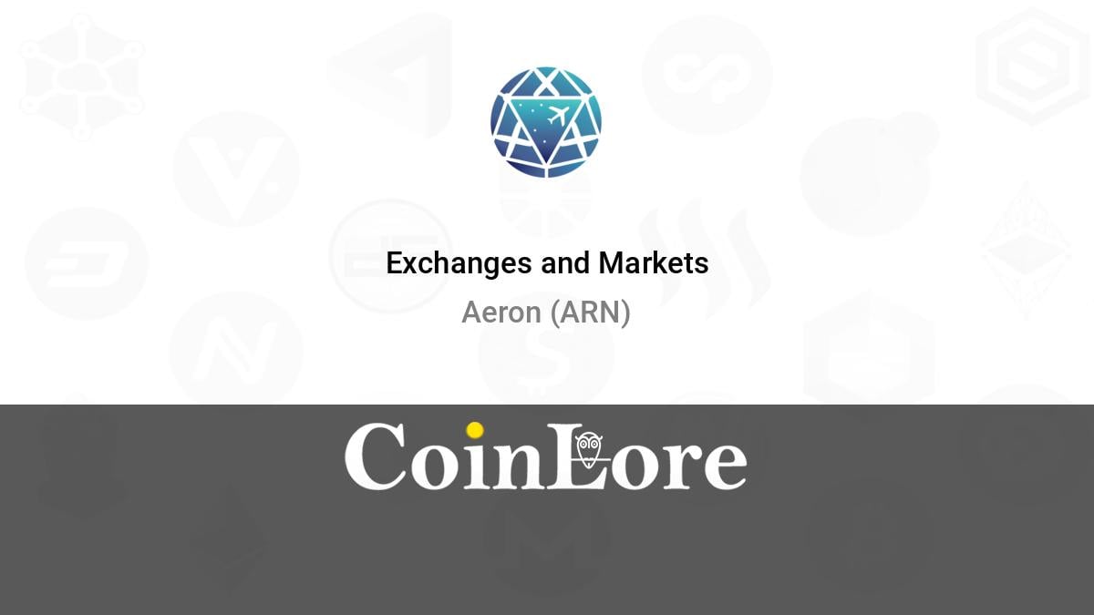 Aeron (ARN) Exchanges - Where to Buy,Sell,Trade | CoinLore