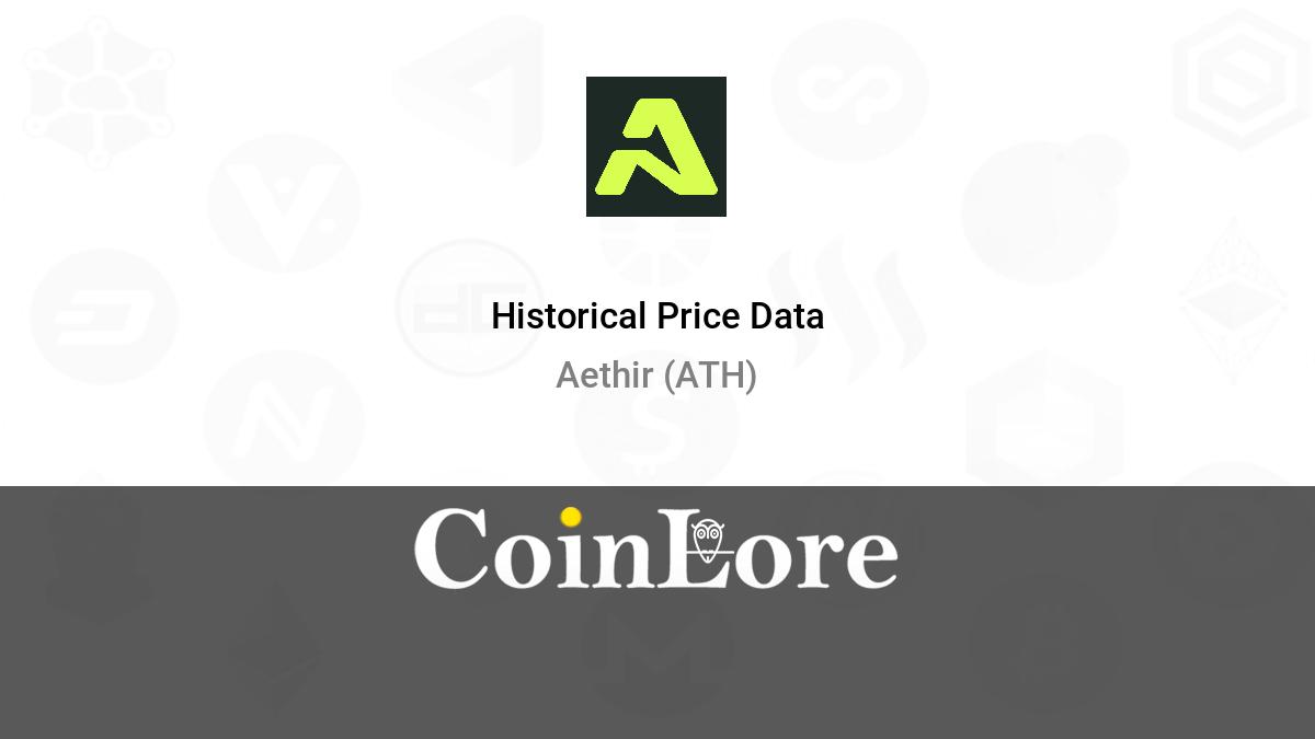 Aethir (ATH) Historical Prices | CoinLore