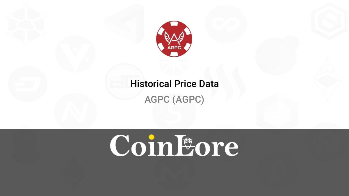 AGPC (AGPC) Historical Prices | CoinLore