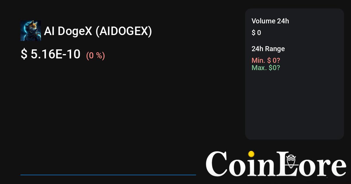 AI DogeX Price, Chart, Market Cap, AIDOGEX Coin Essentials | CoinLore