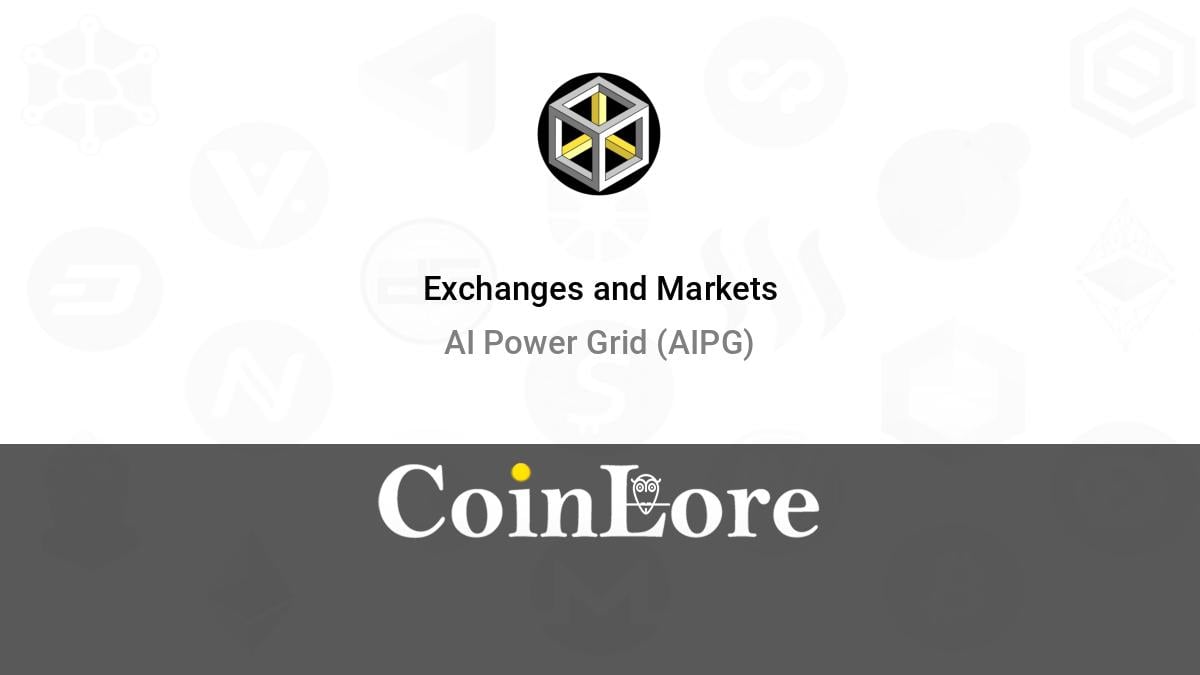 AI Power Grid (AIPG) Exchanges - Where to Buy,Sell,Trade | CoinLore