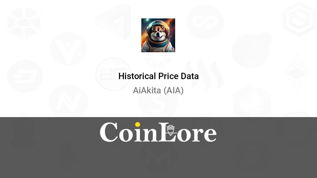 AiAkita (AIA) Historical Prices | CoinLore
