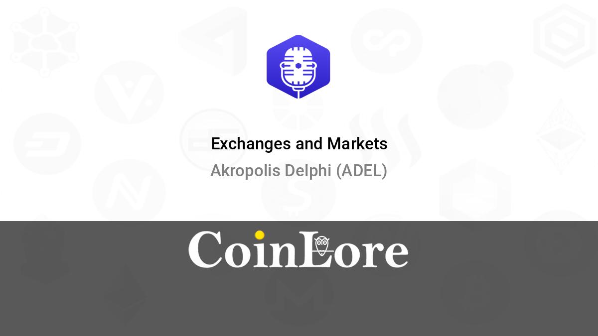 Delphi (ADEL) 거래소 | CoinLore