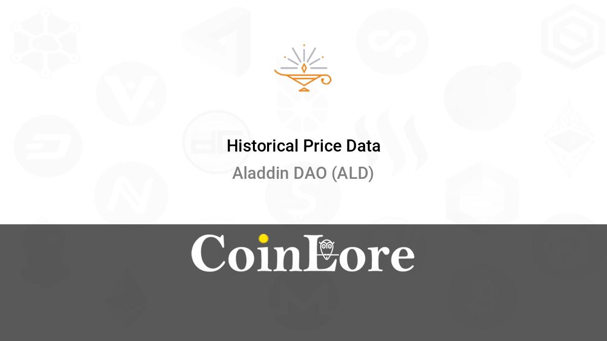Aladdin DAO (ALD) Historical Prices | CoinLore