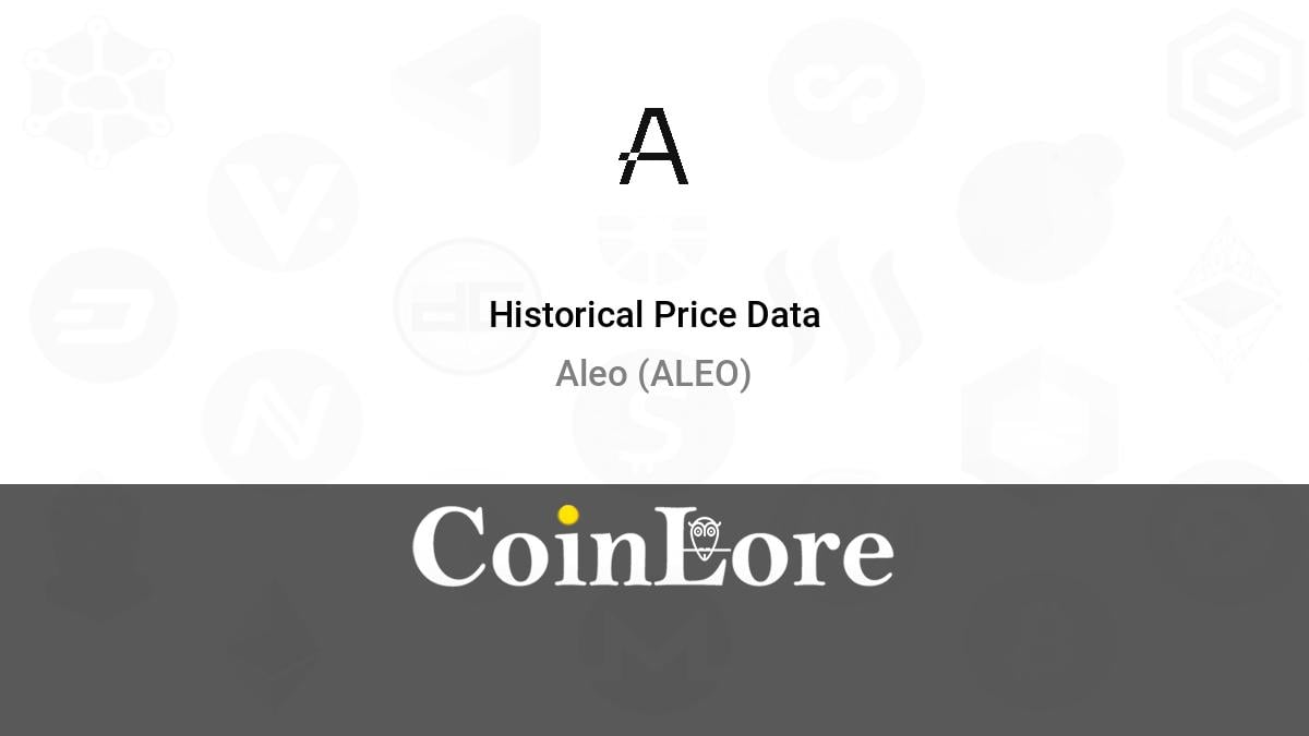 Aleo (ALEO) Historical Prices | CoinLore