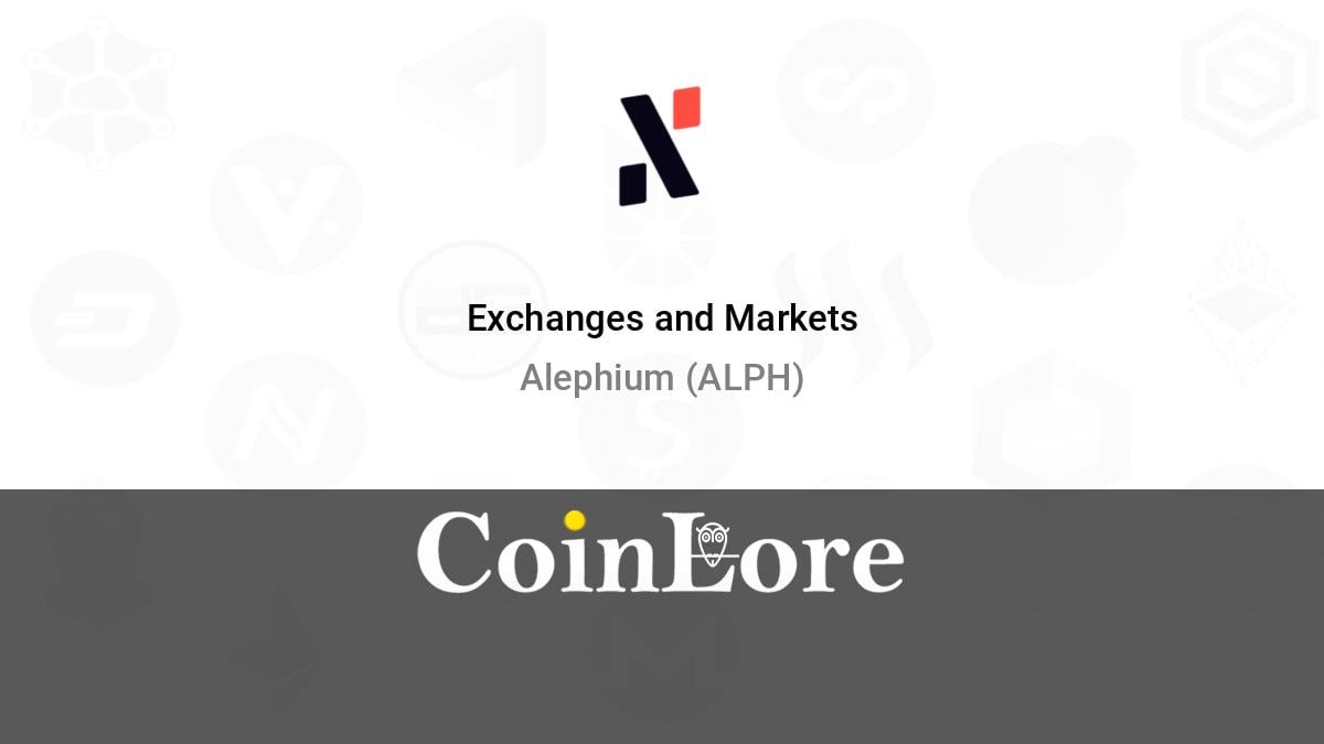 Alephium (ALPH) Exchanges - Where to Buy,Sell,Trade | CoinLore