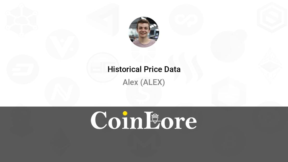 알렉스 (ALEX) 역사적인 가격 | CoinLore
