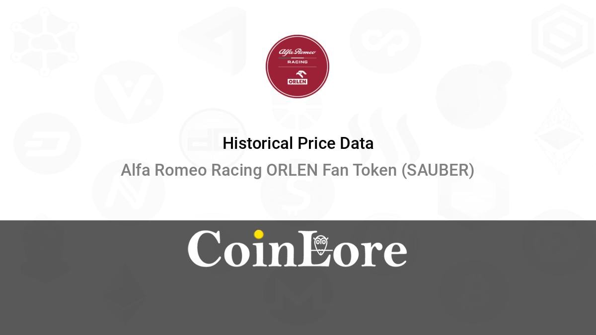 Alfa Romeo Racing ORLEN Fan Token (SAUBER) Geçmiş Fiyatlar | CoinLore