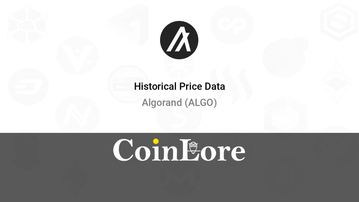 Algorand (ALGO) Historical Prices | CoinLore