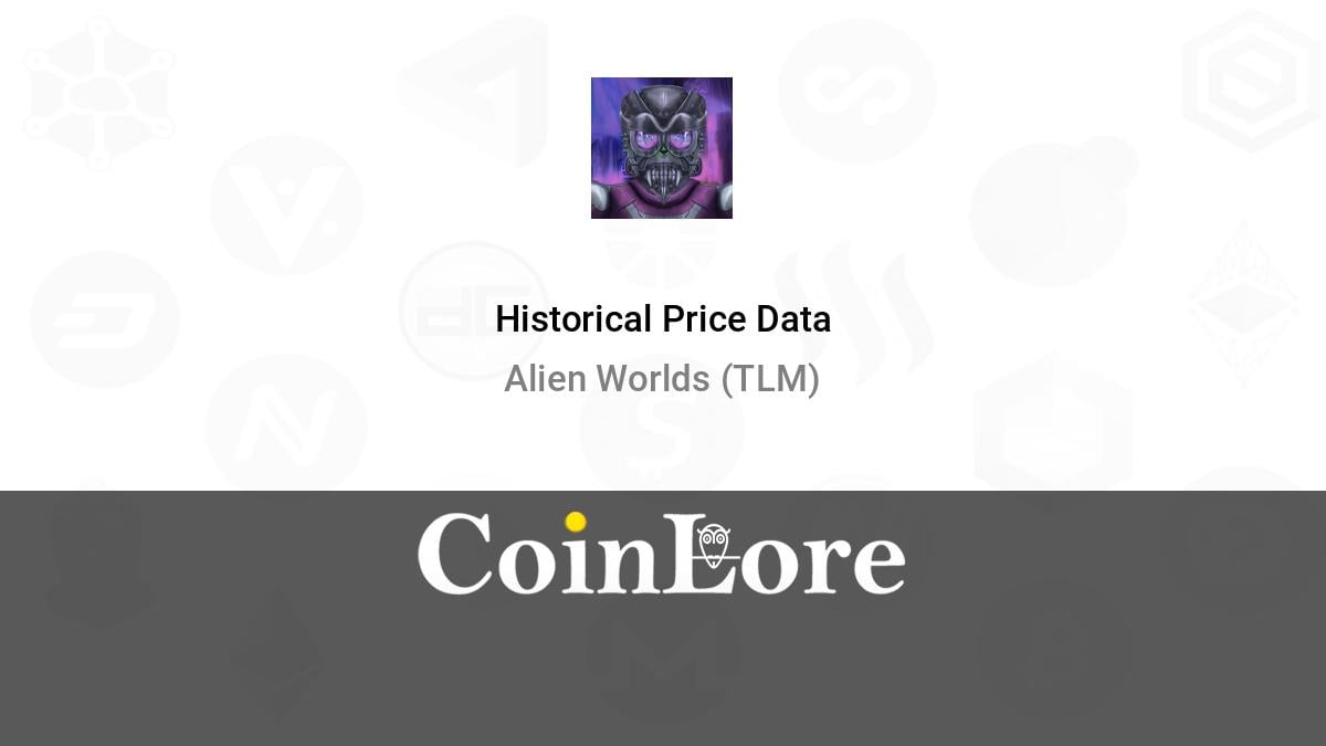 Alien Worlds (TLM) Historical Prices | CoinLore