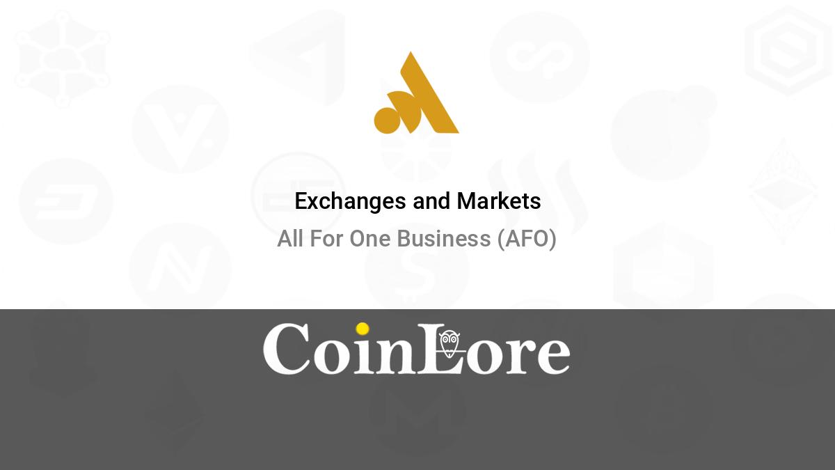 All For One Business (AFO) 거래소 | CoinLore