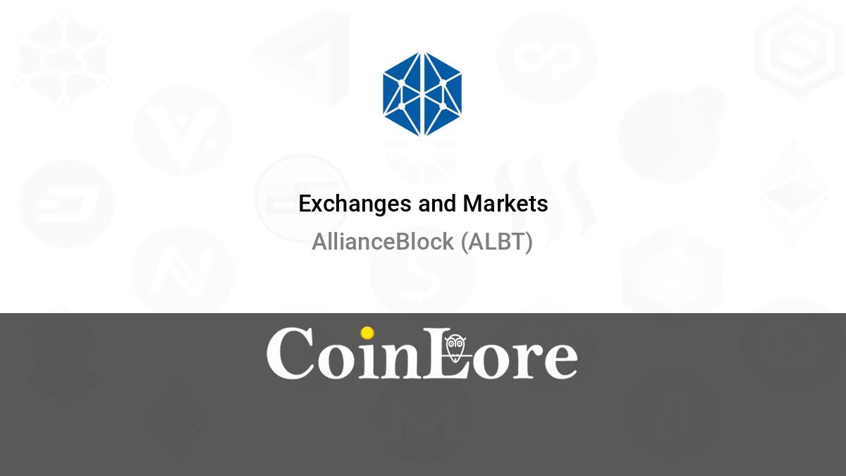 AllianceBlock (ALBT) Nasıl Ve Nereden Alınır | CoinLore