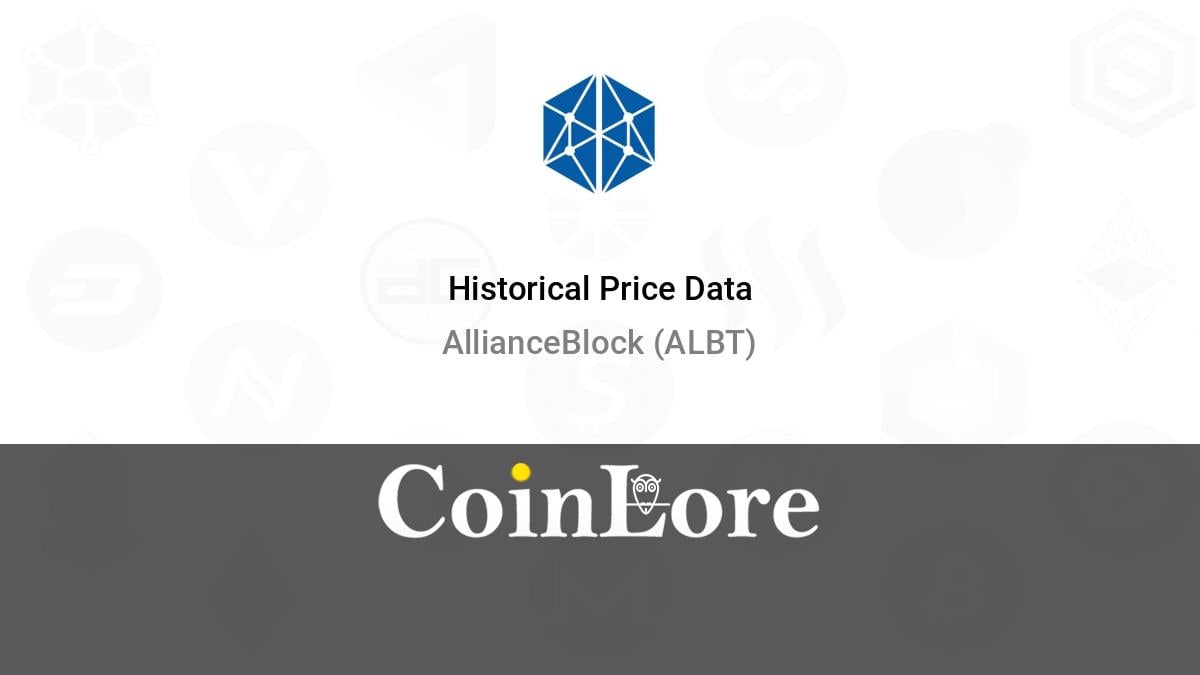 AllianceBlock (ALBT) Historical Prices | CoinLore
