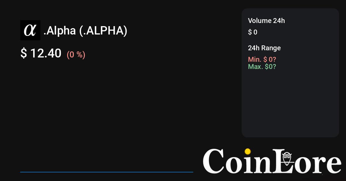 .Alpha Курс, График, Индекс Цены, .ALPHA Криптовалюта | CoinLore