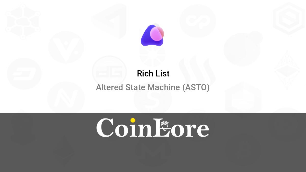 Altered State Machine Rich List - Top 100 Addresses | CoinLore