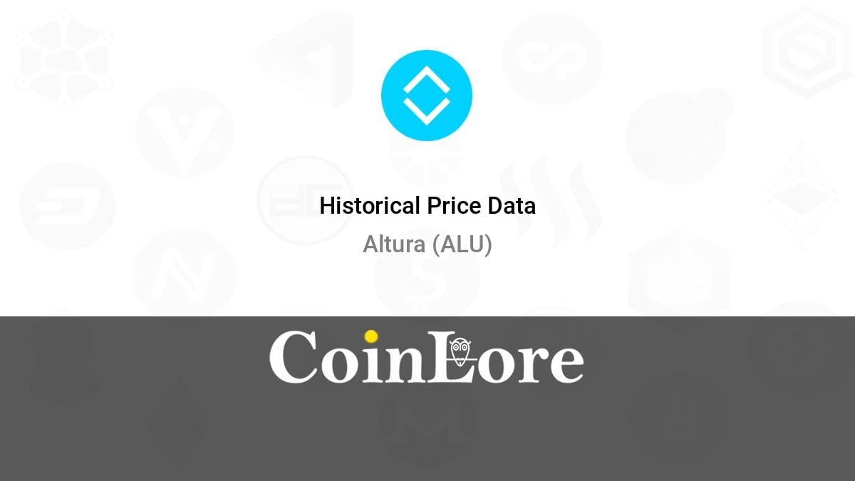 Altura (ALU) Historical Prices | CoinLore