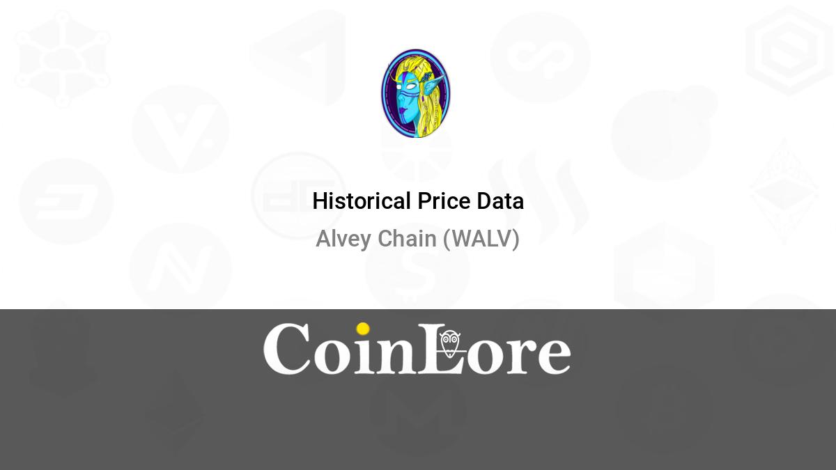 Alvey Chain (WALV) Historical Prices | CoinLore