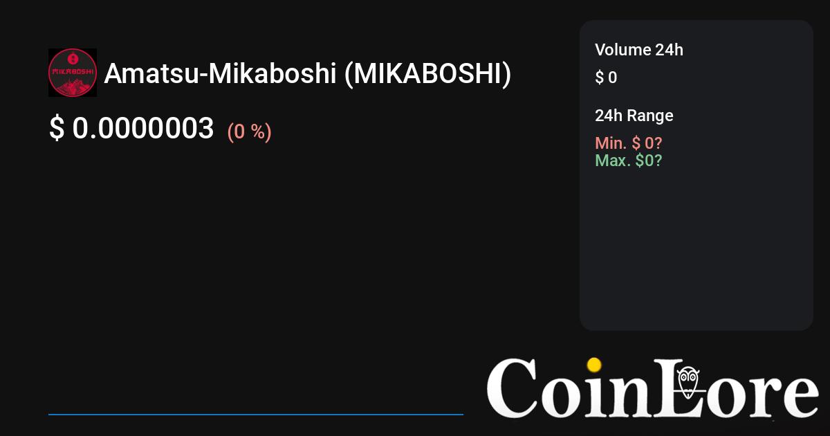 Amatsu-Mikaboshi Price, Chart, Market Cap, MIKABOSHI Coin Essentials ...