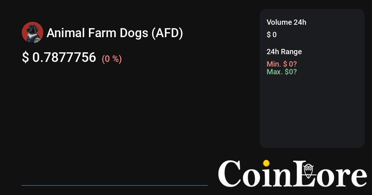 Animal Farm Dogs Price, Chart, Market Cap, AFD Coin Essentials | CoinLore