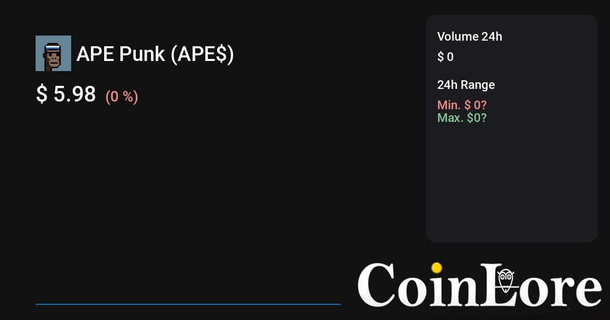 APE Punk Price, Chart, Market Cap, APE$ Coin Essentials | CoinLore