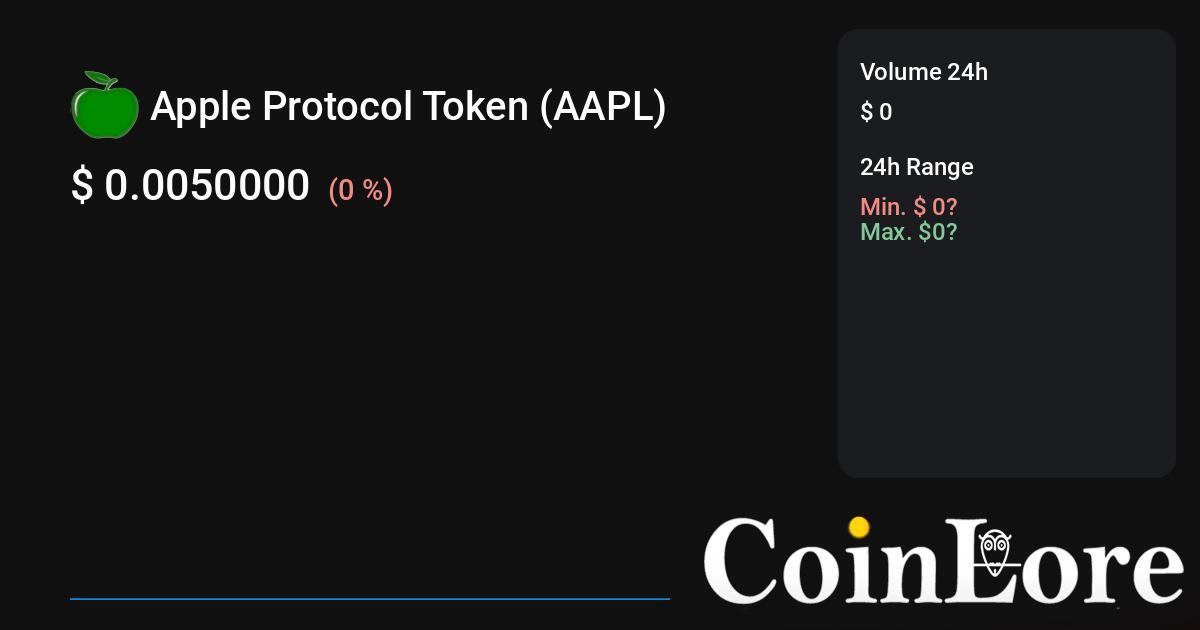 Apple Protocol Token Price, Chart, Market Cap, AAPL Coin Essentials ...
