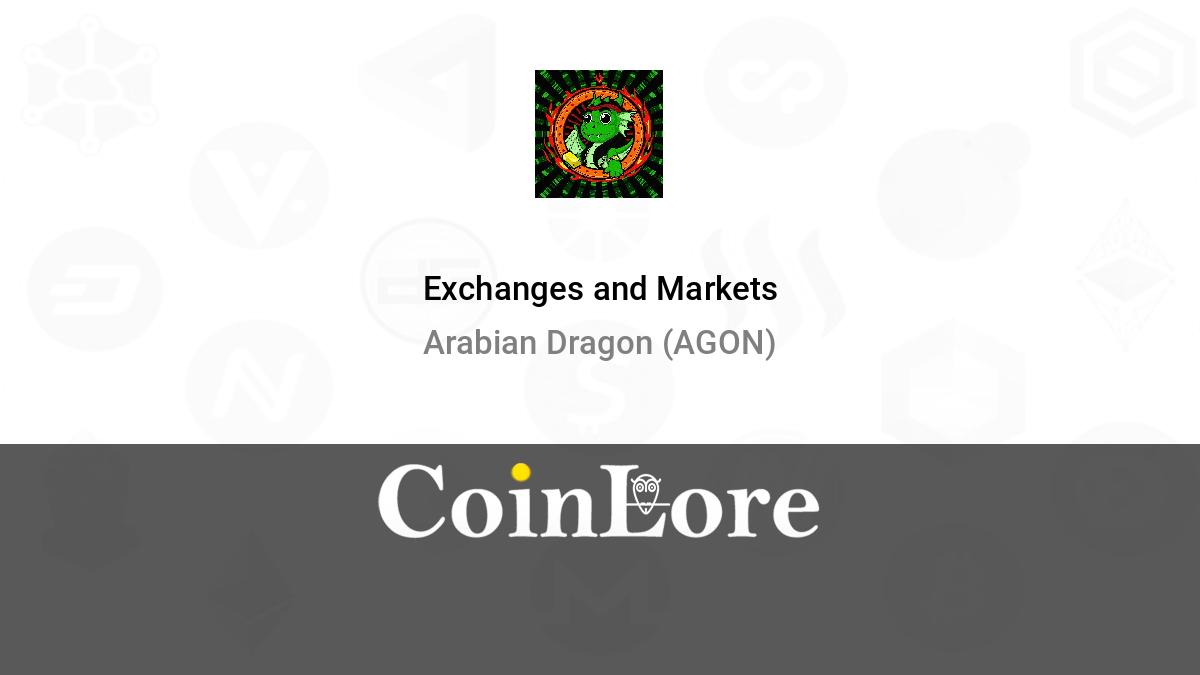 Arabian Dragon (AGON) Exchanges - Where to Buy,Sell,Trade | CoinLore