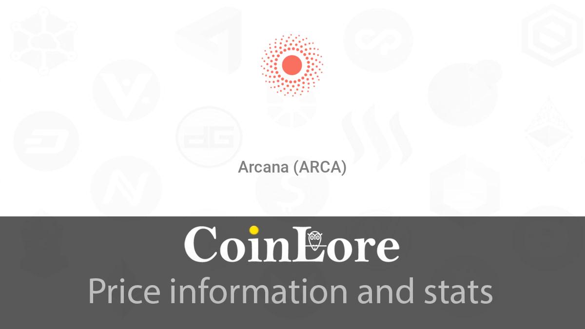 Arcana Price, Chart, Market Cap, ARCA Coin Essentials | CoinLore