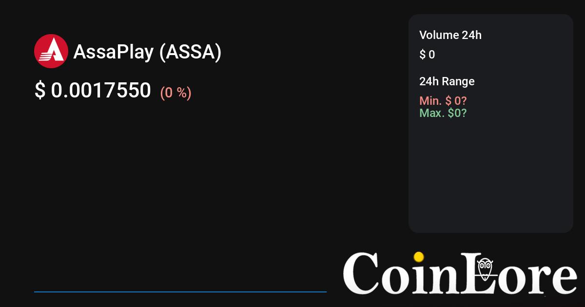 AssaPlay Price, Chart, Market Cap, ASSA Coin Essentials | CoinLore