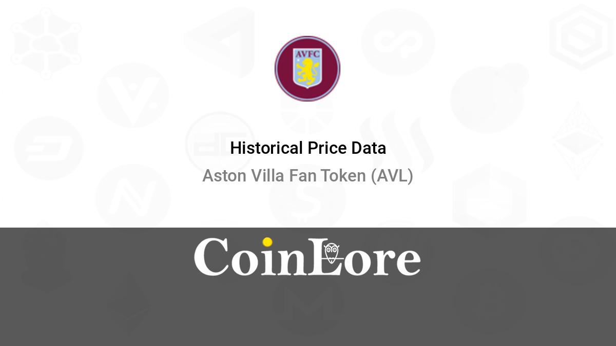 Aston Villa Fan Token (AVL) 역사적인 가격 | CoinLore