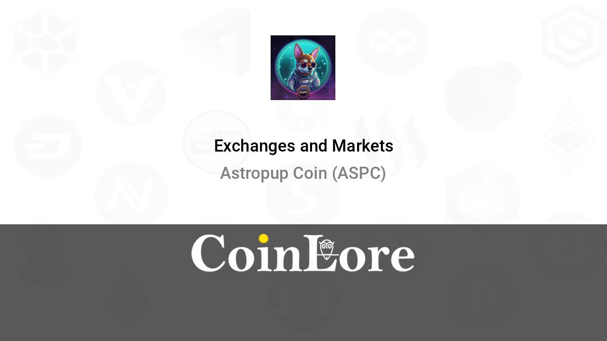 Astropup Coin (ASPC) Exchanges - Where to Buy,Sell,Trade | CoinLore