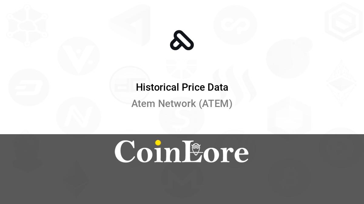 Atem Network (ATEM) Historical Prices | CoinLore
