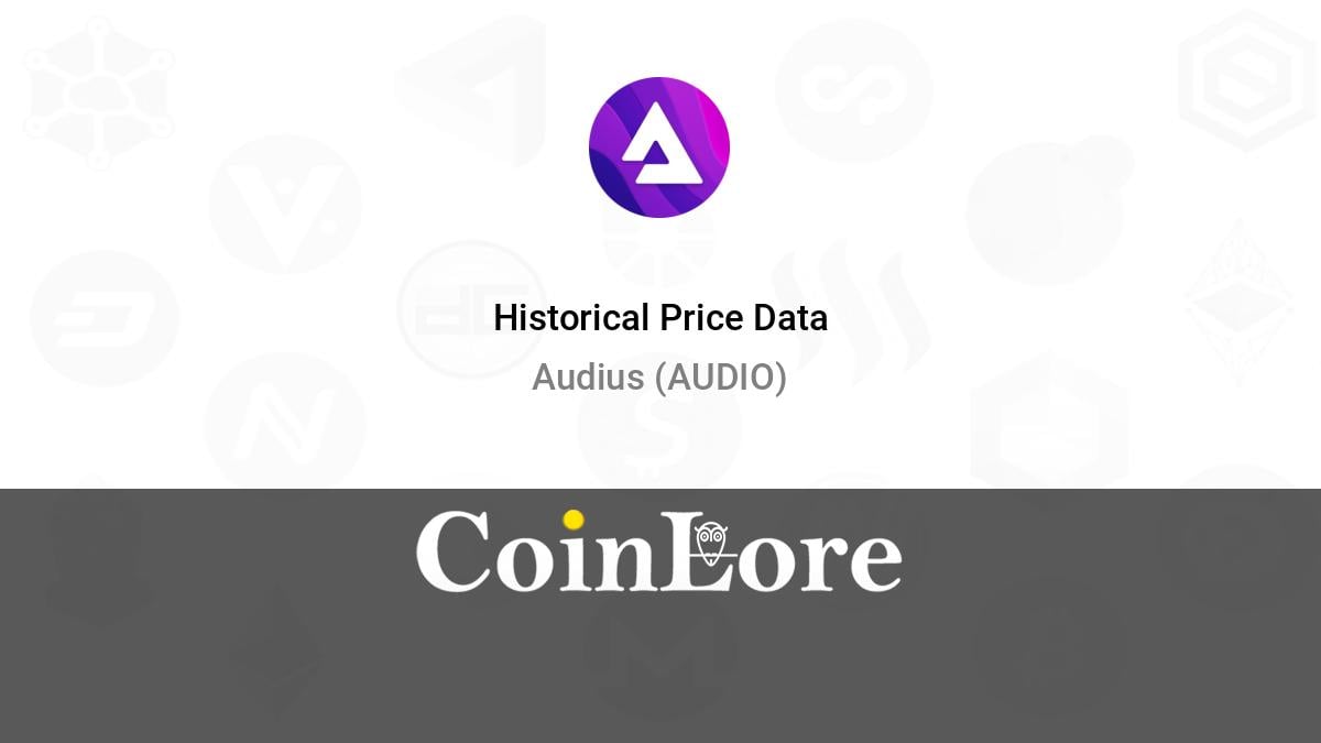 Audius (AUDIO) Historical Prices | CoinLore