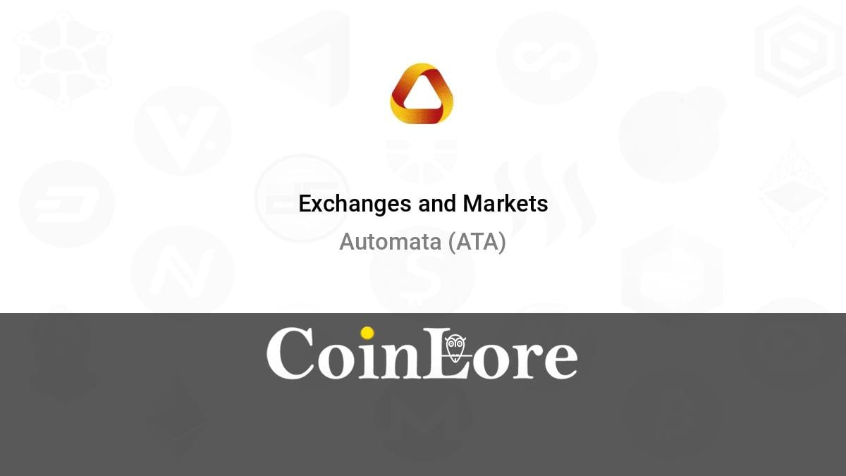 Automata (ATA) Exchanges - Where to Buy,Sell,Trade | CoinLore