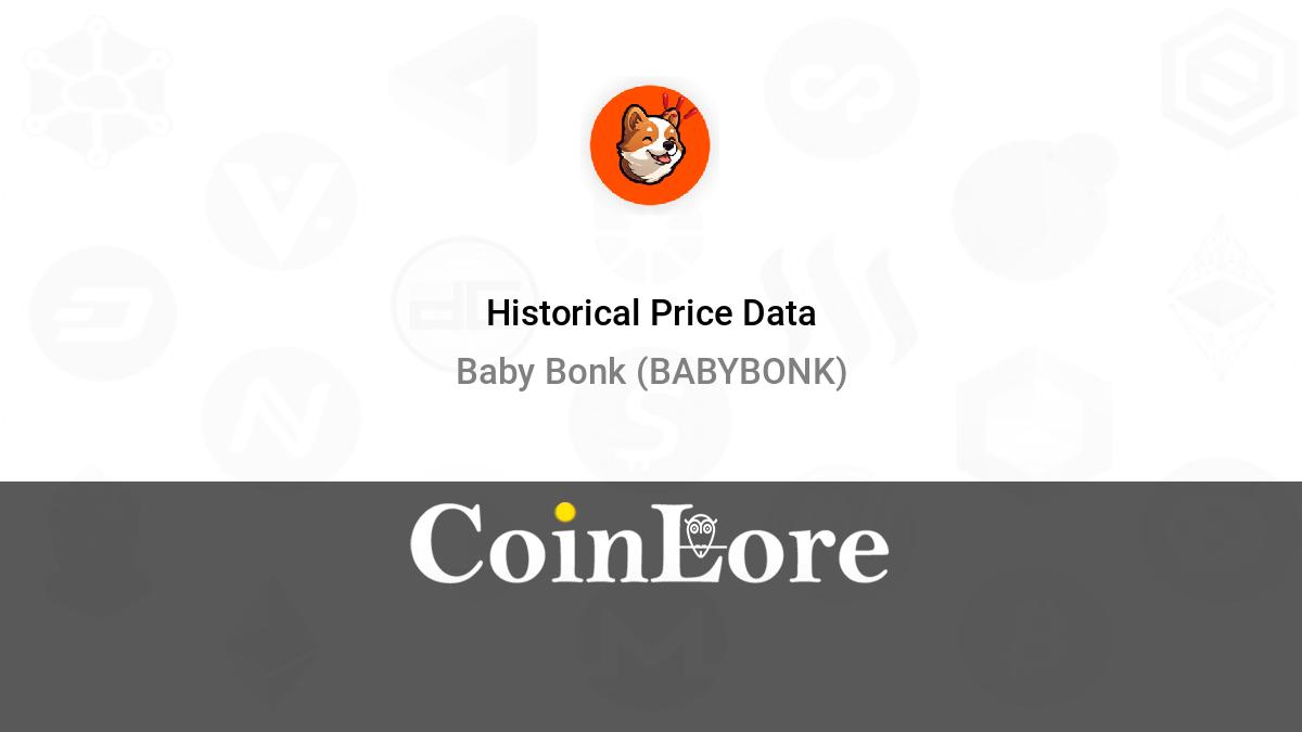 Baby Bonk (BABYBONK) Historical Prices | CoinLore