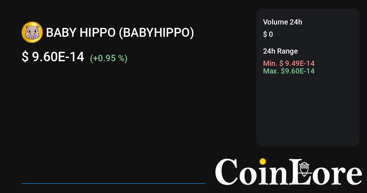 BABY HIPPO Price, Chart, Market Cap, BABYHIPPO Coin Essentials | CoinLore