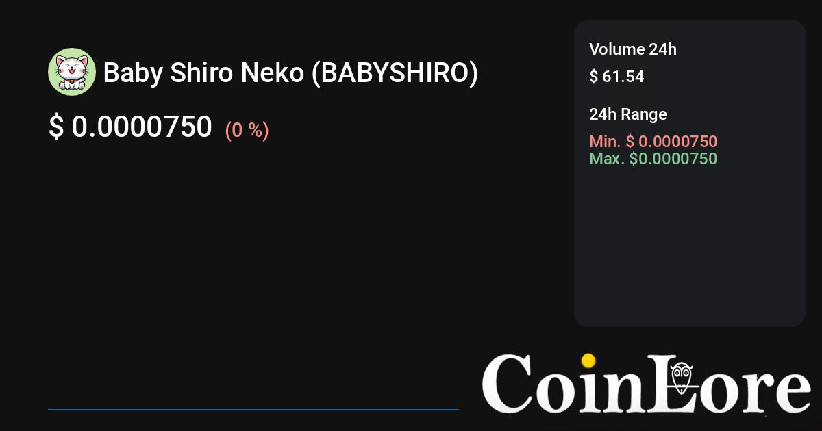 Baby Shiro Neko Price, Chart, Market Cap, BABYSHIRO Coin Essentials ...
