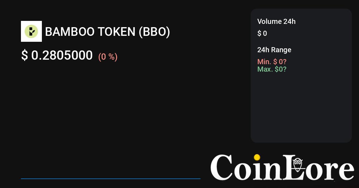 BAMBOO TOKEN Price, Chart, Market Cap, BBO Coin Essentials | CoinLore
