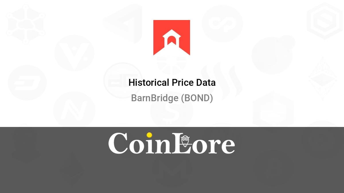 BarnBridge (BOND) Historical Prices | CoinLore