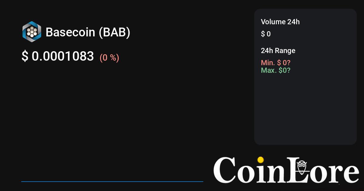 Basecoin Price, Chart, Market Cap, BAB Coin Essentials | CoinLore