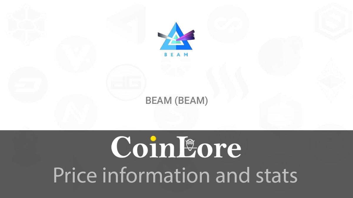 BEAM Price, Chart, Market Cap, BEAM Coin Essentials | CoinLore