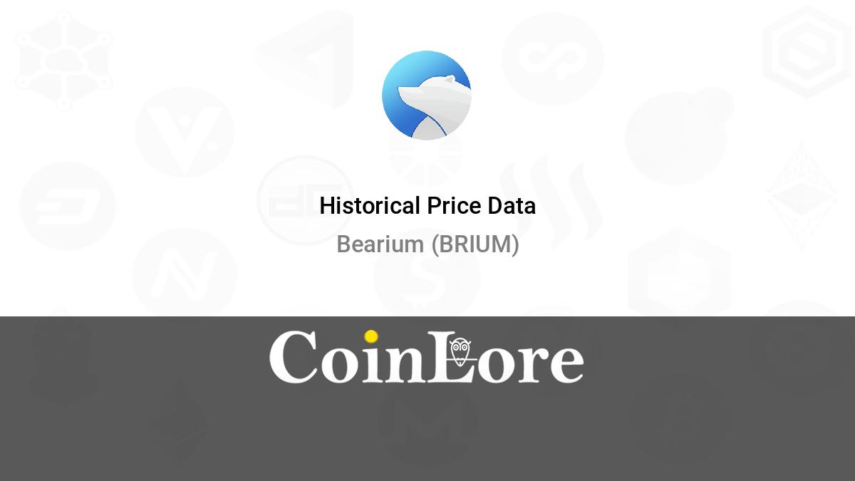 Bearium (BRIUM) Historical Prices | CoinLore