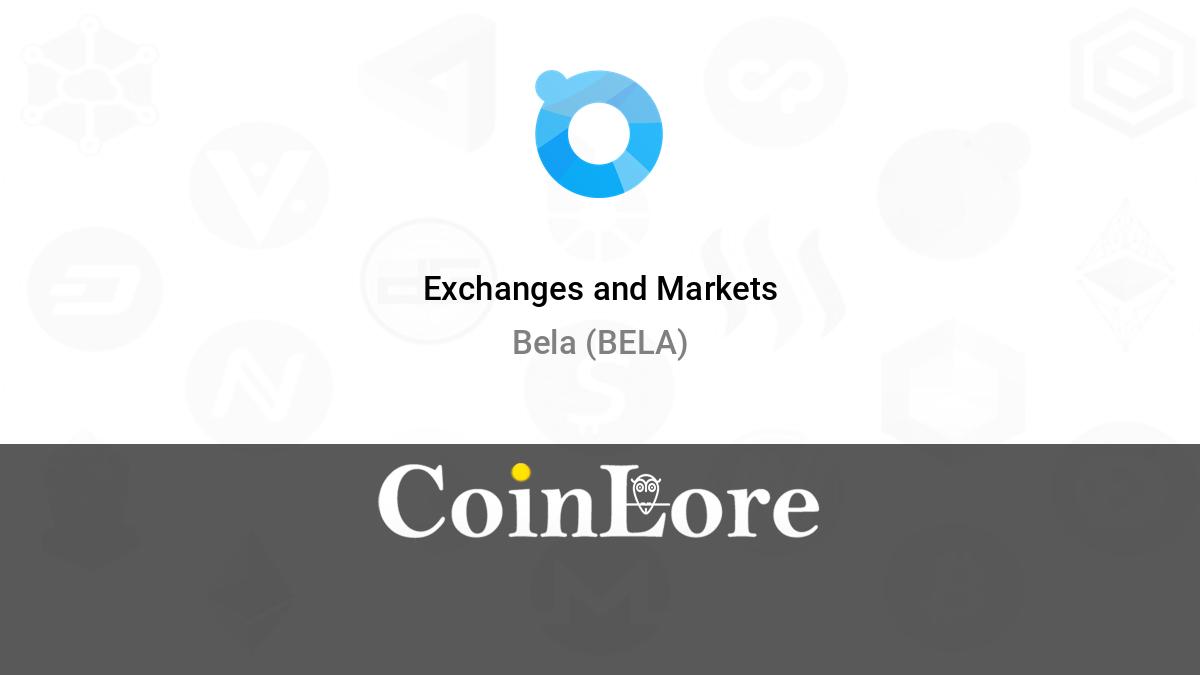 Bela (BELA) Exchanges - Where to Buy,Sell,Trade | CoinLore
