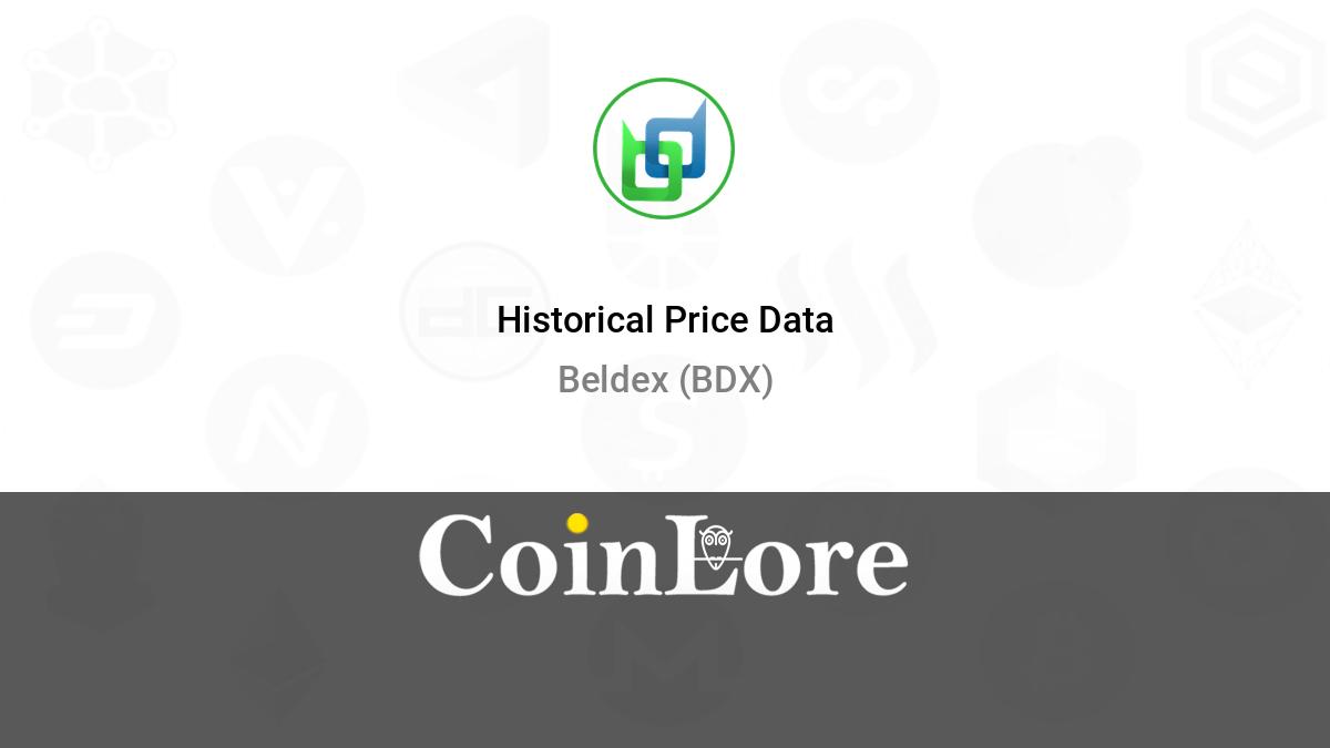 Beldex (BDX) Historical Prices | CoinLore