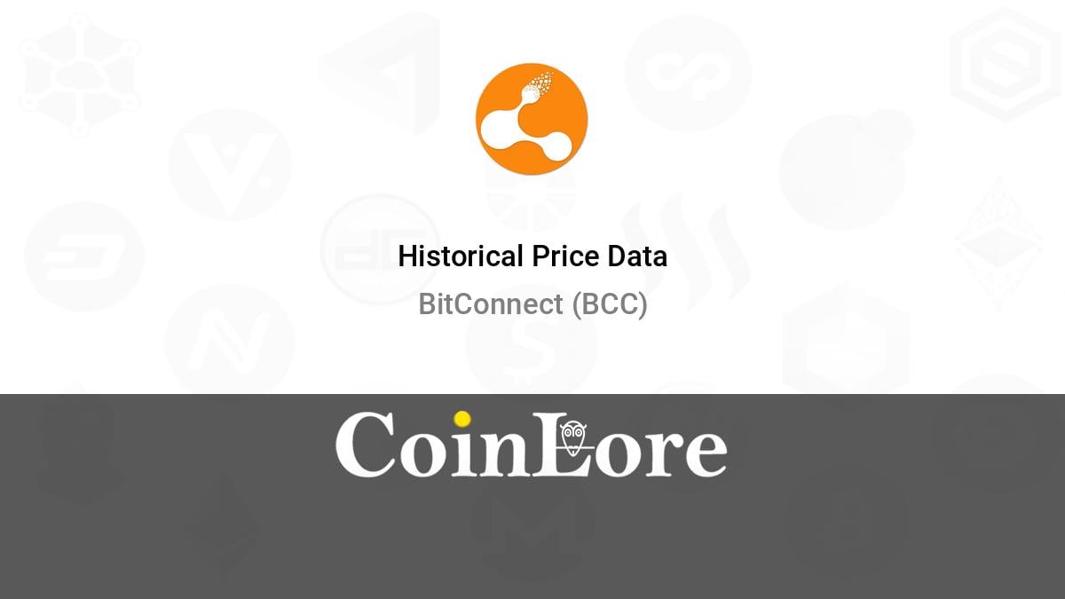 Bitconnect (BCC) Historical Prices | CoinLore